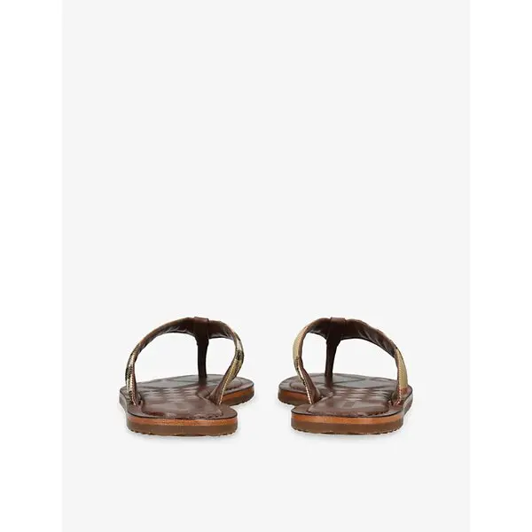 Burberry Pavillon Checked Woven Sandals