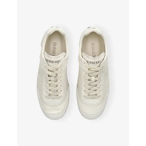 Burberry Knight Leather Trainers - Beige