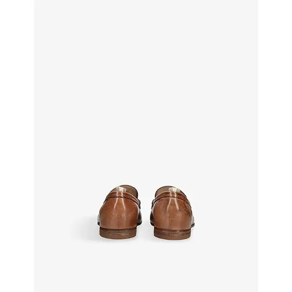 Officine Creative Badge Leather Loafers - Tan