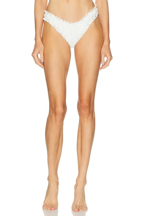 JUILLET Chloe Bikini Bottom - Broderie Anglaise White