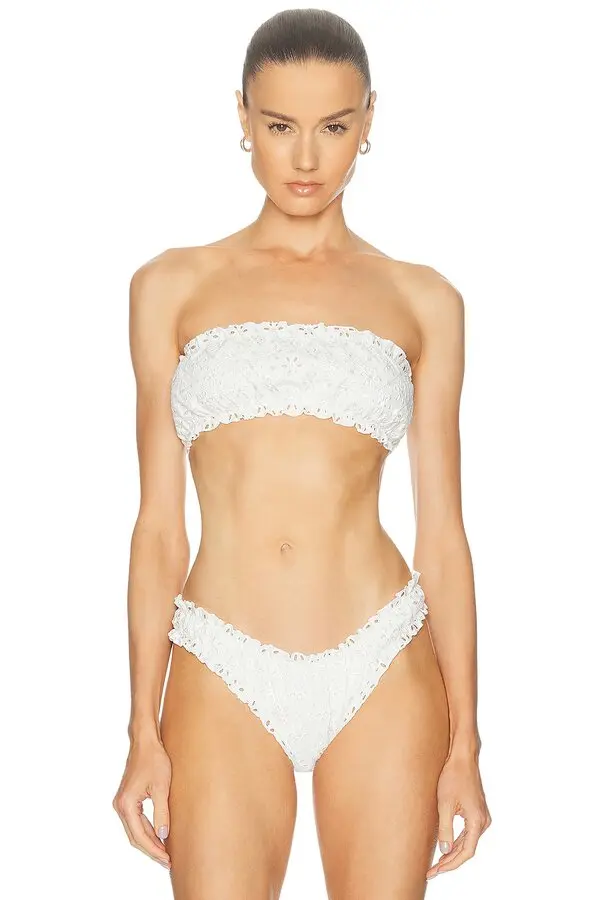 JUILLET Lee Bikini Top - Broderie Anglaise White