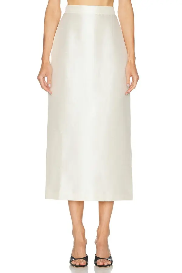 HEIRLOME Irene Silk Skirt - Ivory