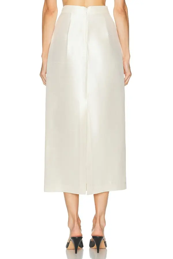 HEIRLOME Irene Silk Skirt - Ivory