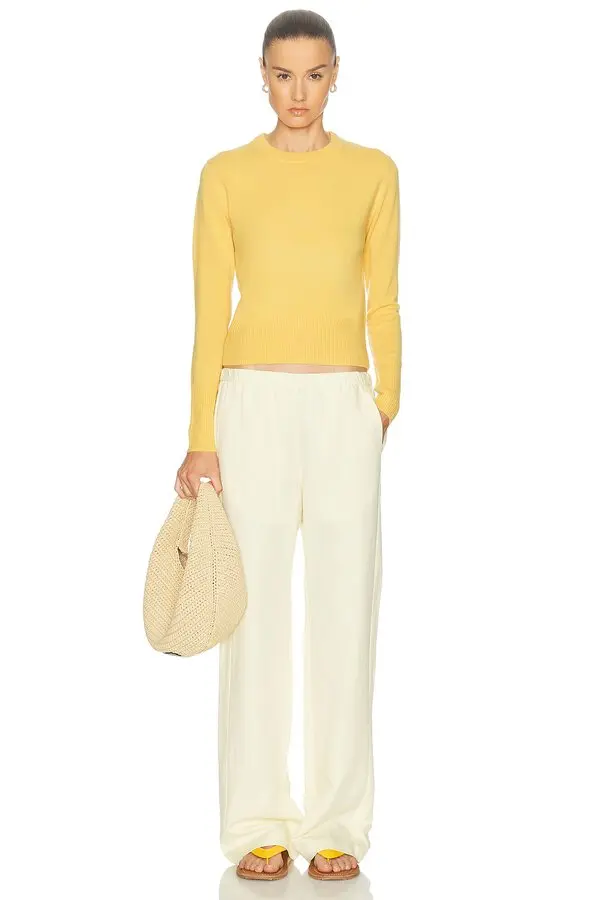 Jenni Kayne Cashmere Leni Crewneck Sweater - Golden