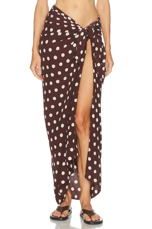 JUILLET Paiges Pareo - Brown Polka Dot