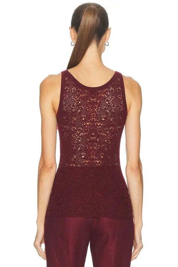 Gabriela Hearst Cyrinne Tank Top - Bordeaux