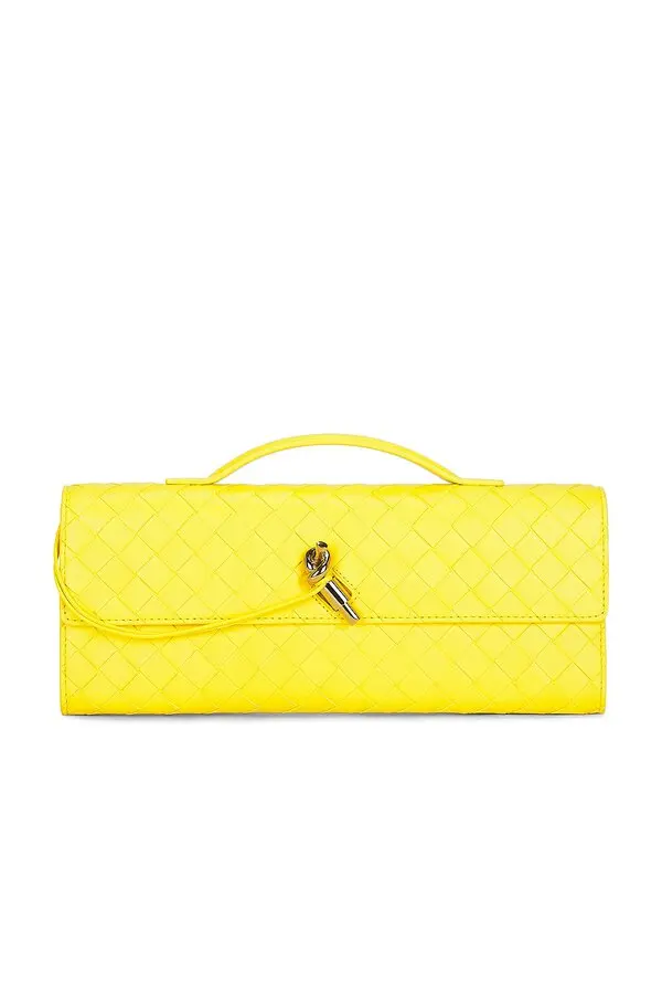 Bottega Veneta Andiamo Clutch - Daffodil & Muse Brass