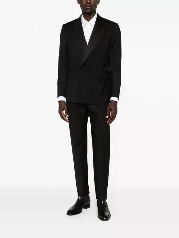LARDINI Peaked-lapel Double-breasted Jacket