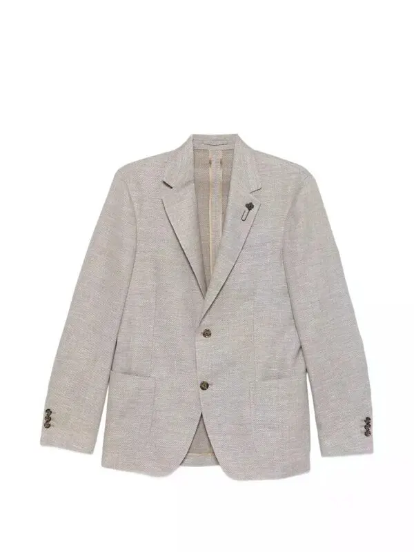 LARDINI Flap-pocket Blazer - Grey