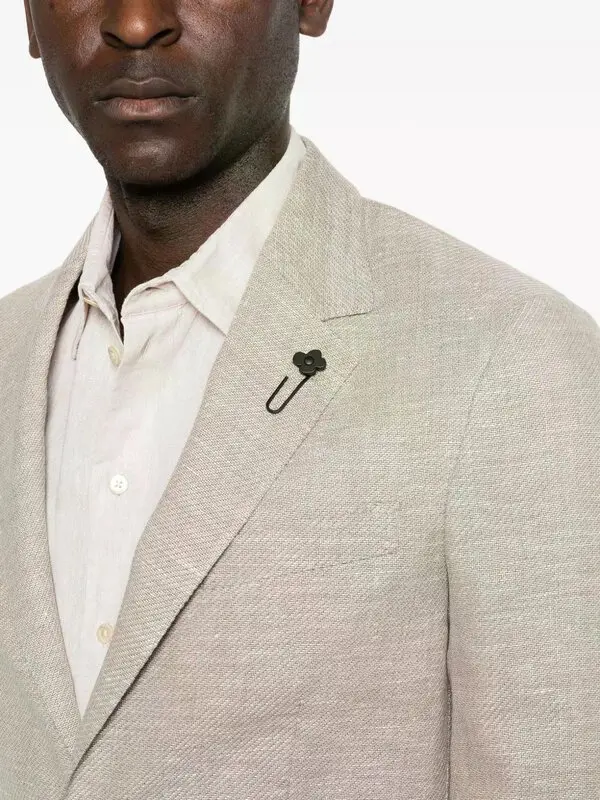 LARDINI Flap-pocket Blazer - Grey