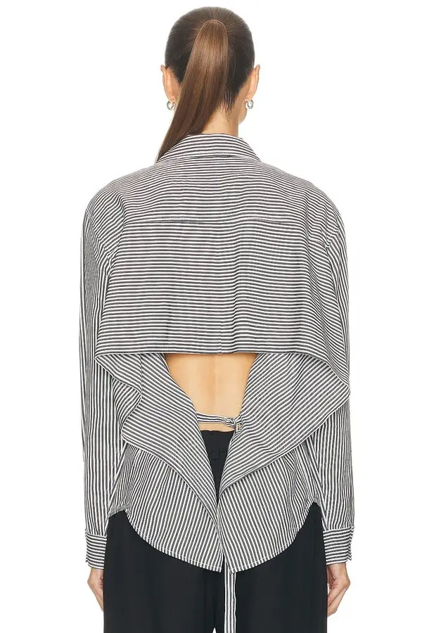 AGOLDE Theo Shirt - Solene Stripe