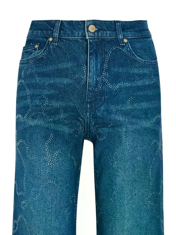LoveShackFancy Dessa Embellished Jeans - Blue