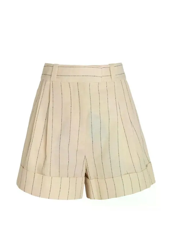 Rag & Bone Neila Striped Cuffed-hem Shorts