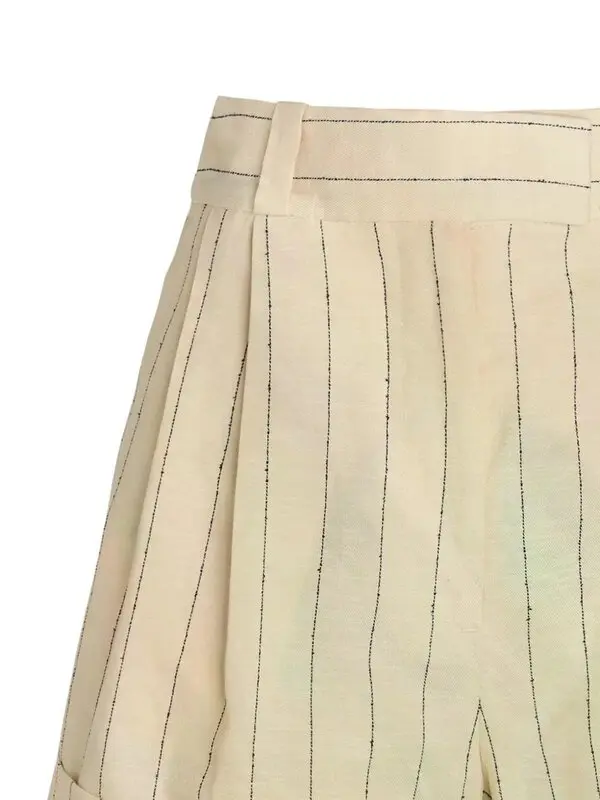Rag & Bone Neila Striped Cuffed-hem Shorts