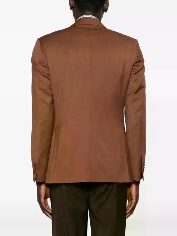 LARDINI Flower-pin Blazer - Brown