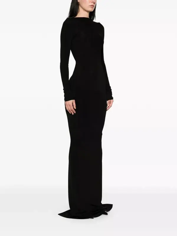 Rick Owens Temple Long-sleeved Maxi Dress - Black