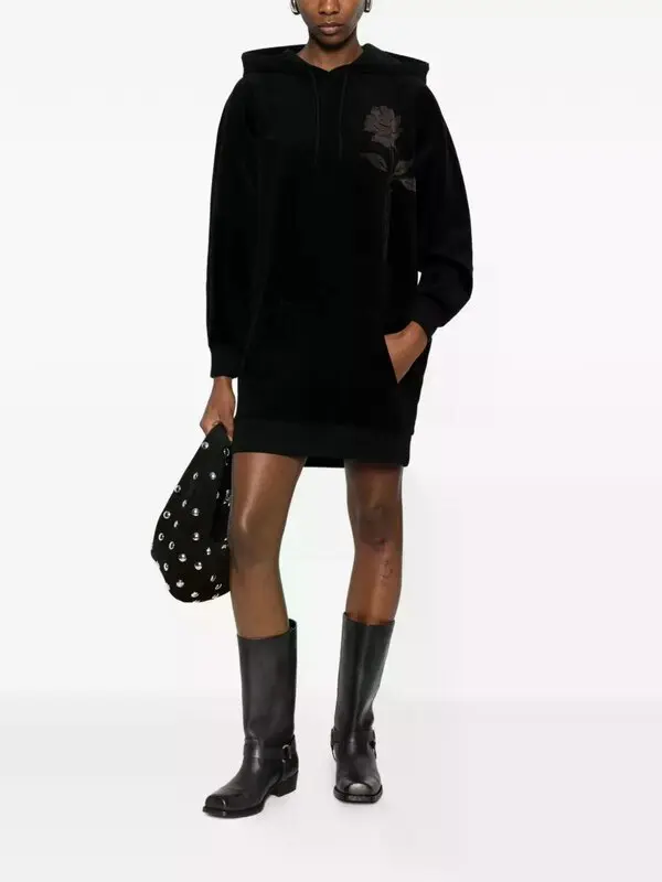 GOLDEN GOOSE Rose Hooded Mini Dress