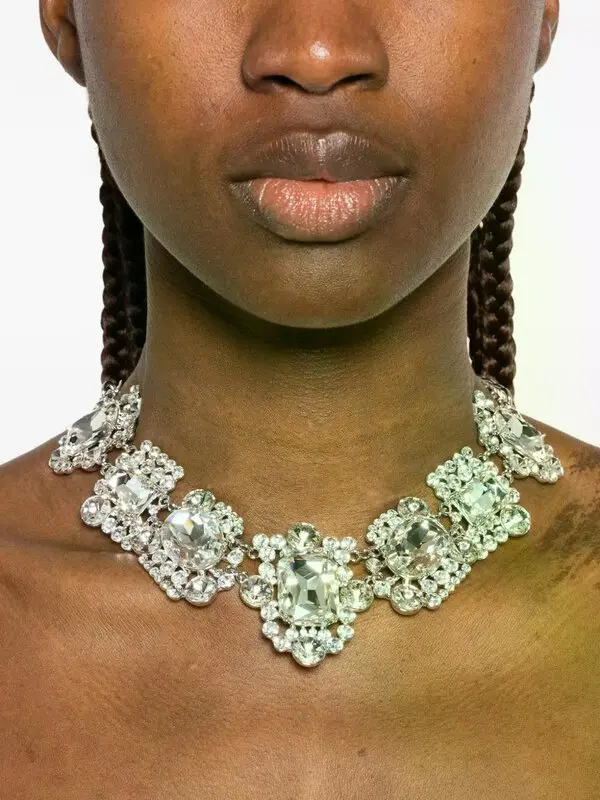SELF-PORTRAIT Cluster Crystal Necklace