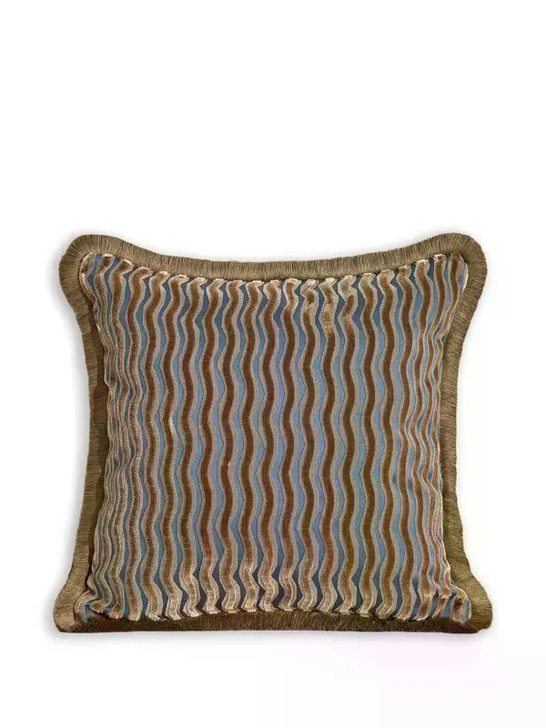 SOHO HOME Teuser Fringed Square Cushion - Brown