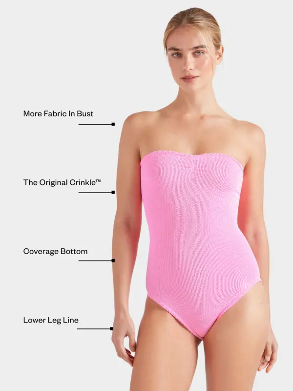 Hunza G Coverage Brooke One Piece Swimsuit - Bubblegum