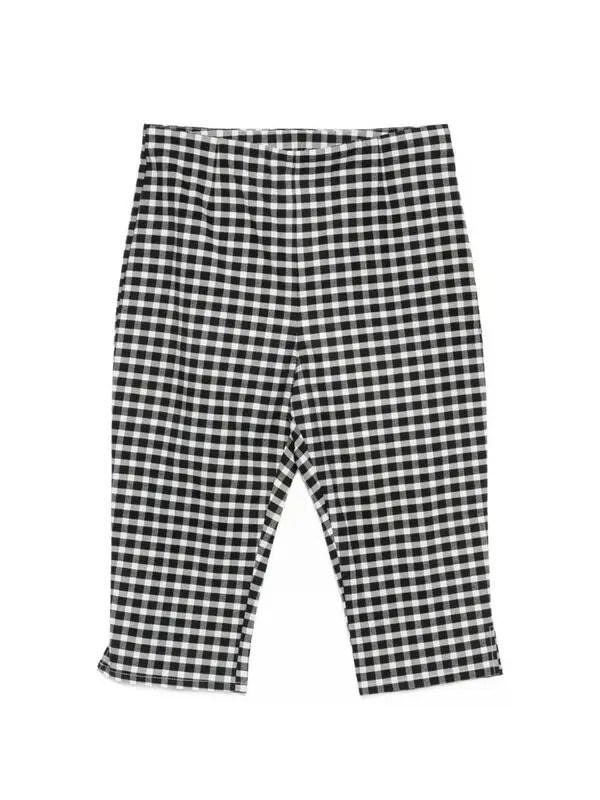 Posse Chiara Gingham Capri Pants - Black