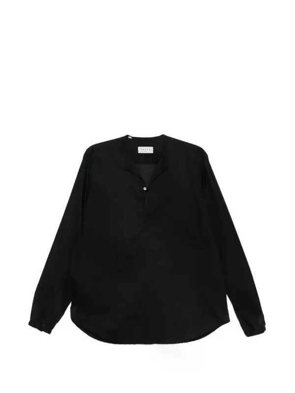 PAURA Euclide Buttoned Long-sleeve Shirt - Black