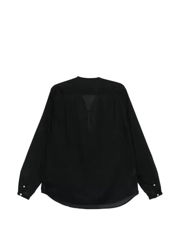 PAURA Euclide Buttoned Long-sleeve Shirt - Black