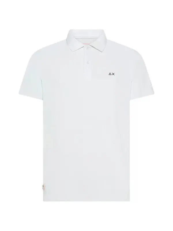 SUN 68 Logo-patch Short-sleeve Polo Shirt - White