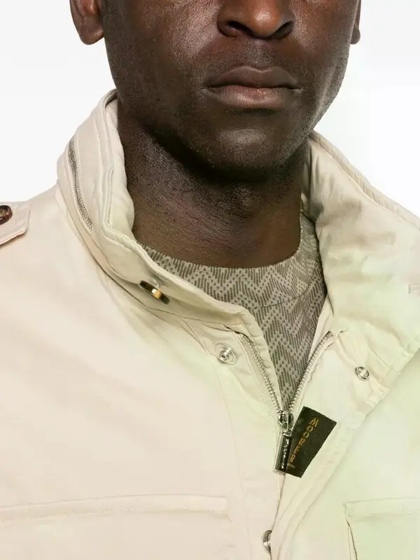 MOORER Denver Buttoned Pocketed Jacket - Neutrals