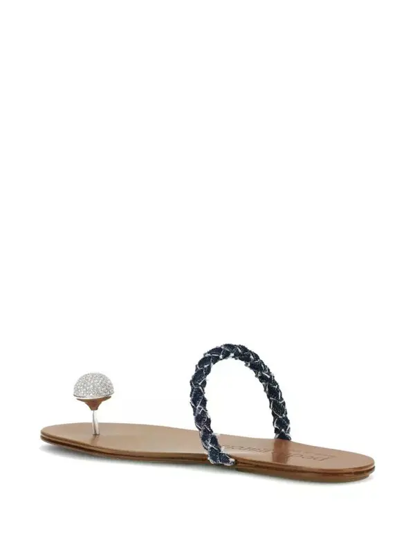 PEDRO GARCIA Pipa Braided Diamanté Sandals - Blue