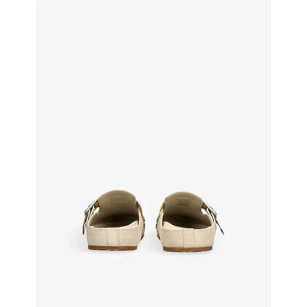 Burberry Urchin Suede Clogs - Cream