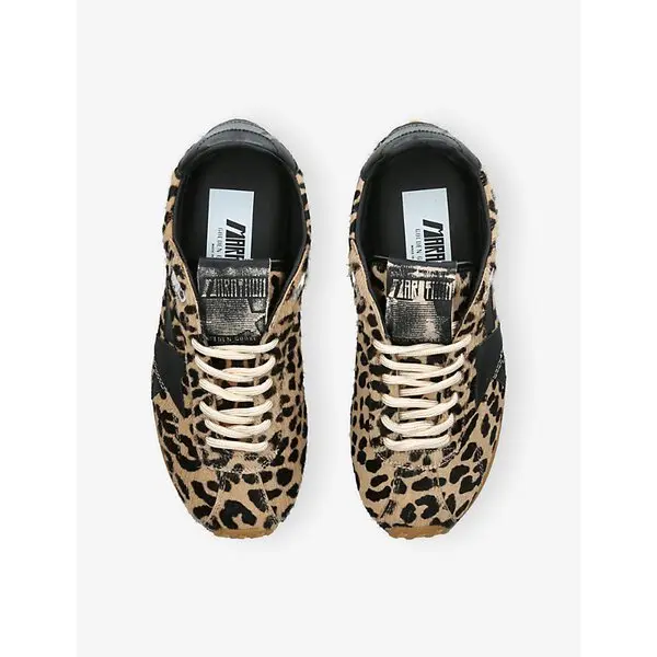 GOLDEN GOOSE Marathon Speed 55671 Exclusive Pony Hair-leather Trainers - Dk.brn Com