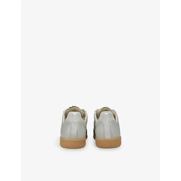 MAISON MARGIELA Replica Panelled Leather Trainers - Grey/light
