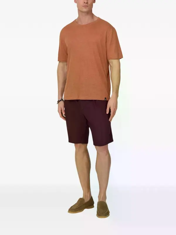 Boggi Milano Stretch Linen T-shirt - Orange