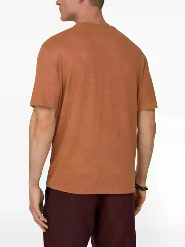Boggi Milano Stretch Linen T-shirt - Orange