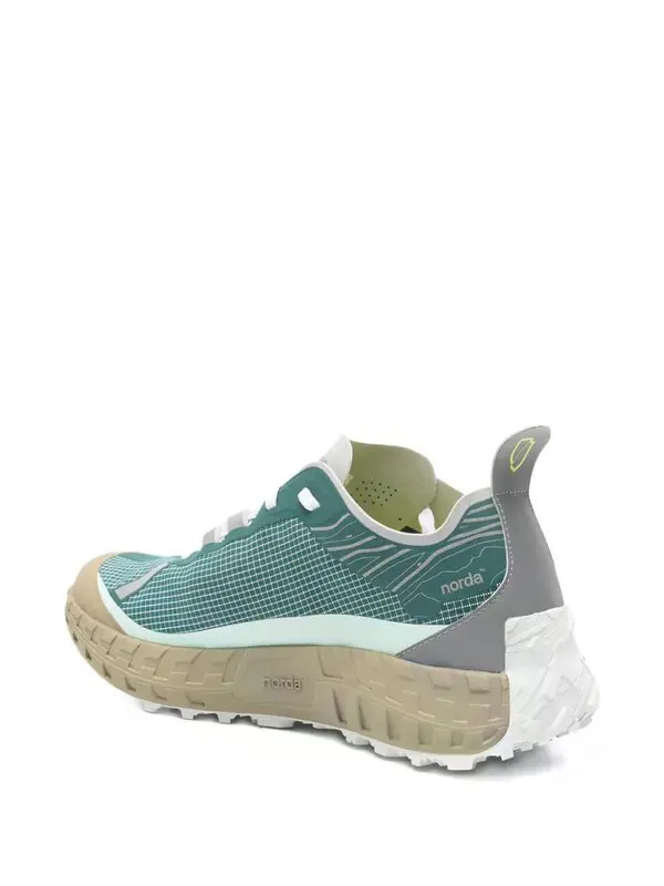 NORDA 001a Grid-pattern Sneakers - Green