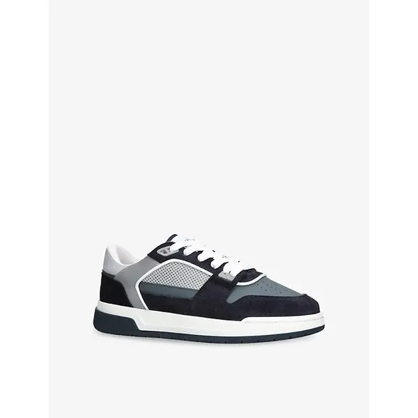 ARNE Leather And Mesh Trainers - Blue Other