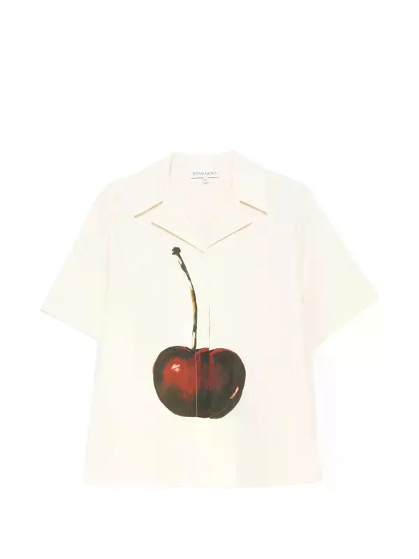 Stine Goya Cherries-print Shirt - Neutrals