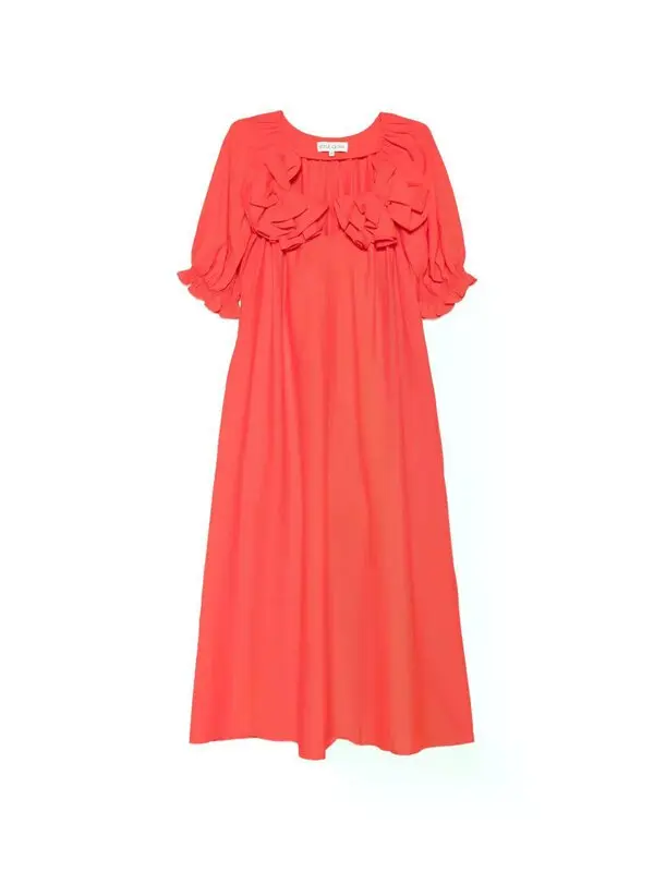 Stine Goya Ruffled Midi Dress - Red