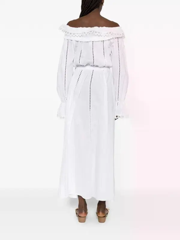 LES FILLES D'EVA Lace-trimmed Maxi Dress