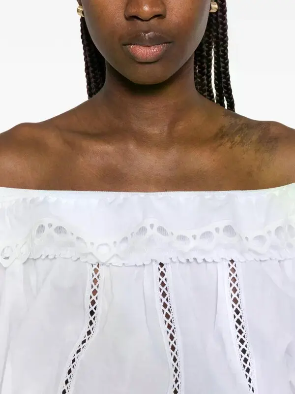 LES FILLES D'EVA Lace-trimmed Maxi Dress