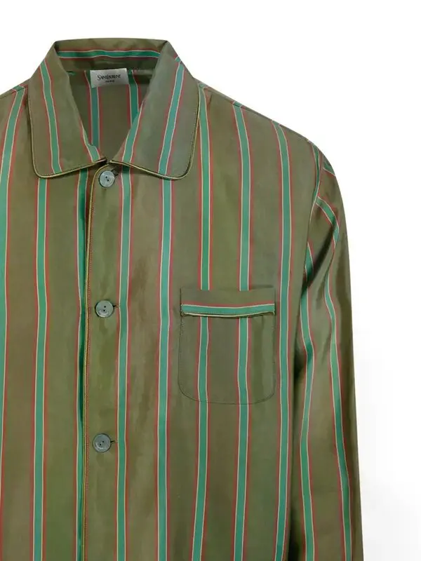 Saint Laurent Striped Pocket Pajama Top
