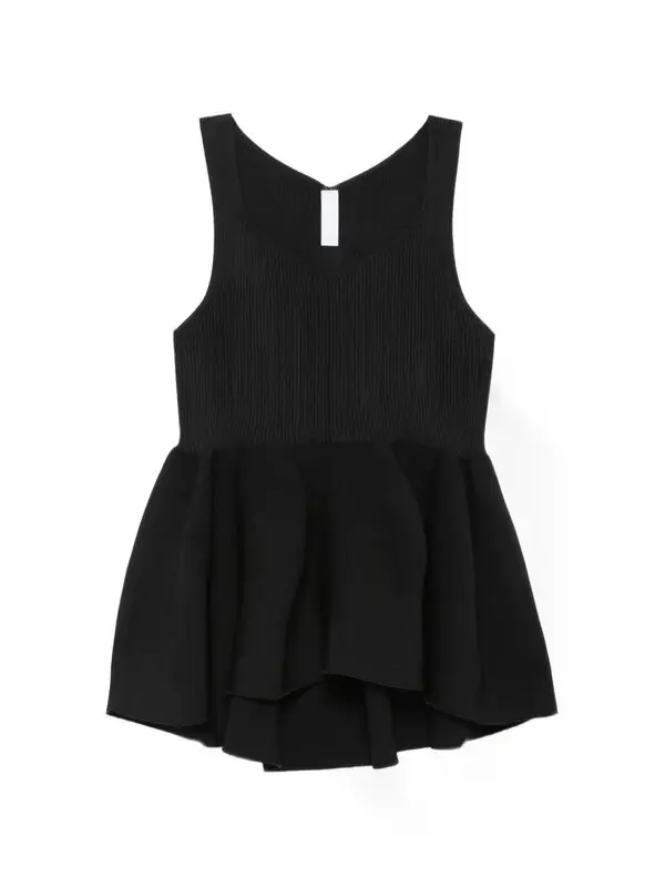 CFCL Ribbed Flared-hem Top