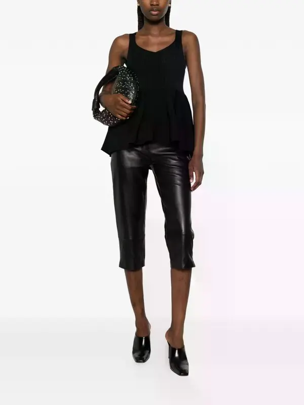 CFCL Ribbed Flared-hem Top