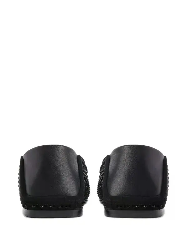 GIUSEPPE ZANOTTI Perforated Rhinestone Loafers