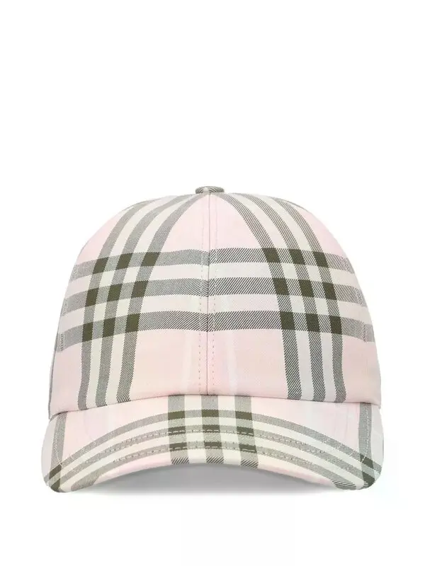 Burberry Nova Check Baseball Cap - Pink