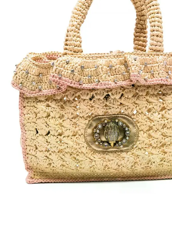 Kurt Geiger Embellished Ruffled Tote - Neutrals