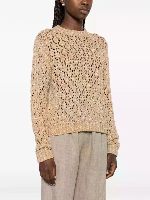 Fabiana Filippi Openwork Knit Sweater - Neutrals
