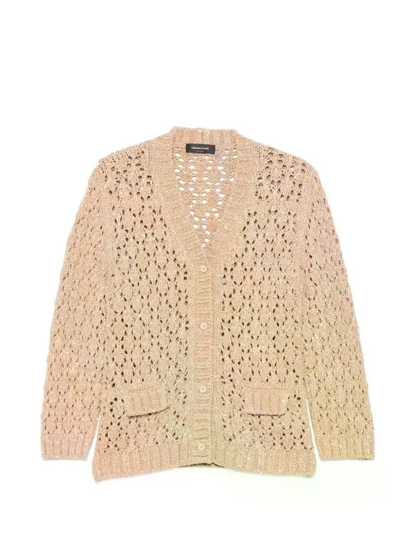 Fabiana Filippi Openwork Flap-pockets Cardigan