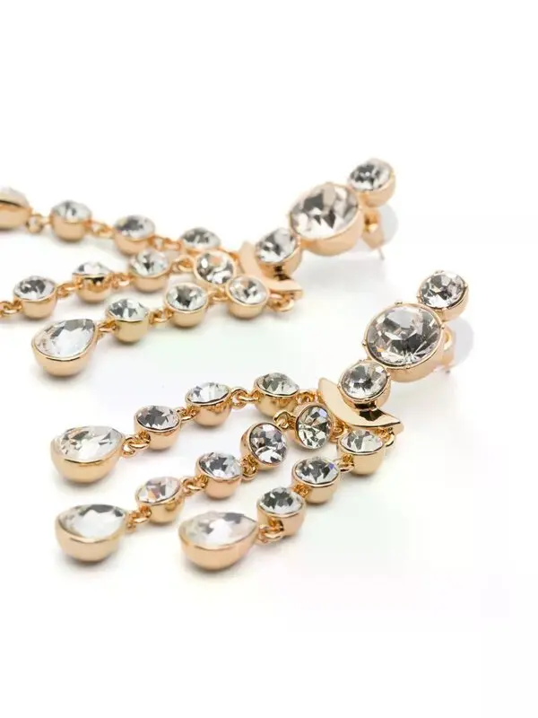 SELF-PORTRAIT Crystal Teardrop Earrings